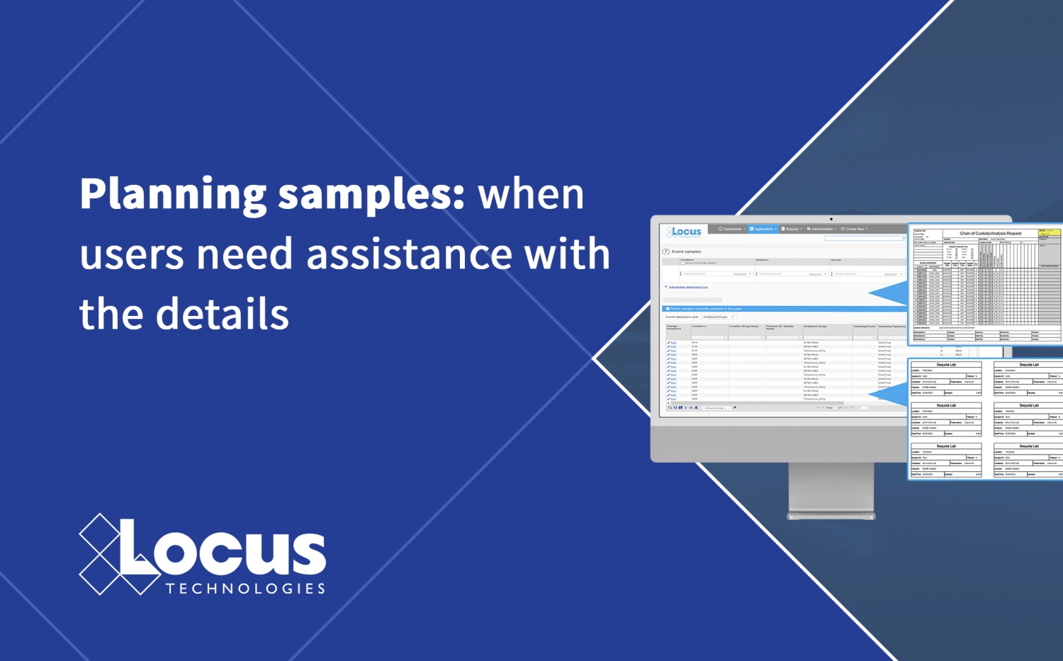 Planning samples: when users need assistance with the details